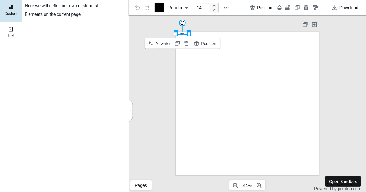 polotno-custom-side-panel - Codesandbox