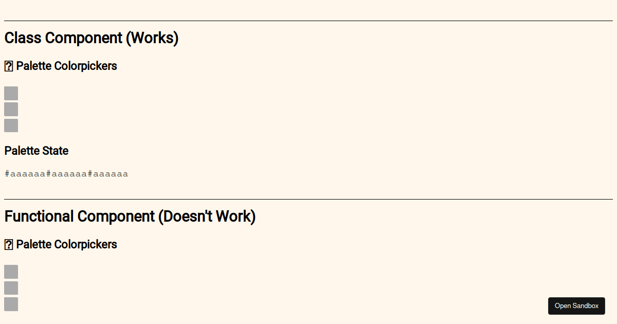 class-vs-functional-component-array-state - Codesandbox