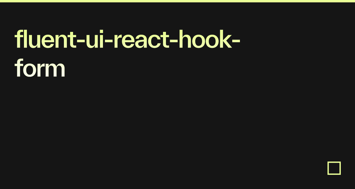 Fluent Ui React Hook Form Codesandbox