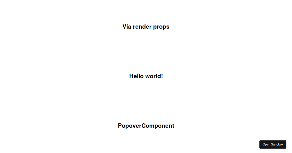 React Popover - Codesandbox