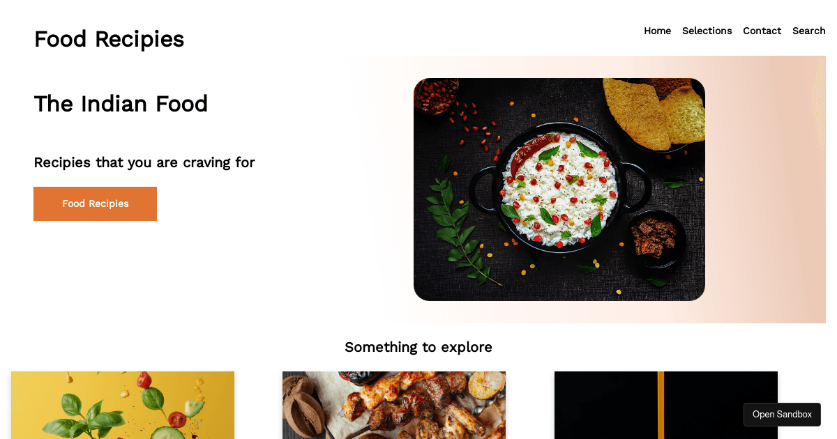react-food-website-example - Codesandbox