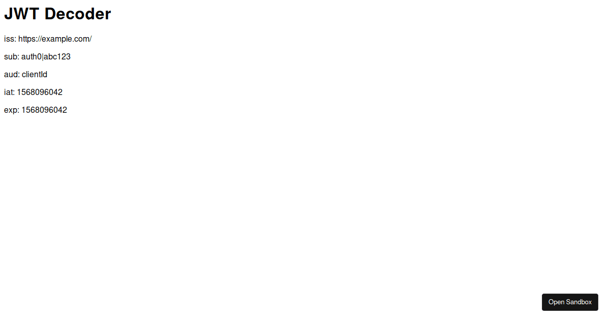 Jwt Decode Typescript Codesandbox 0369