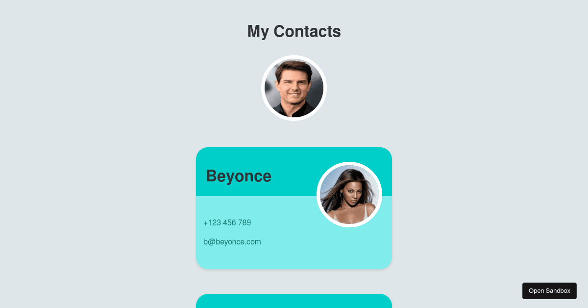 React Props Codesandbox