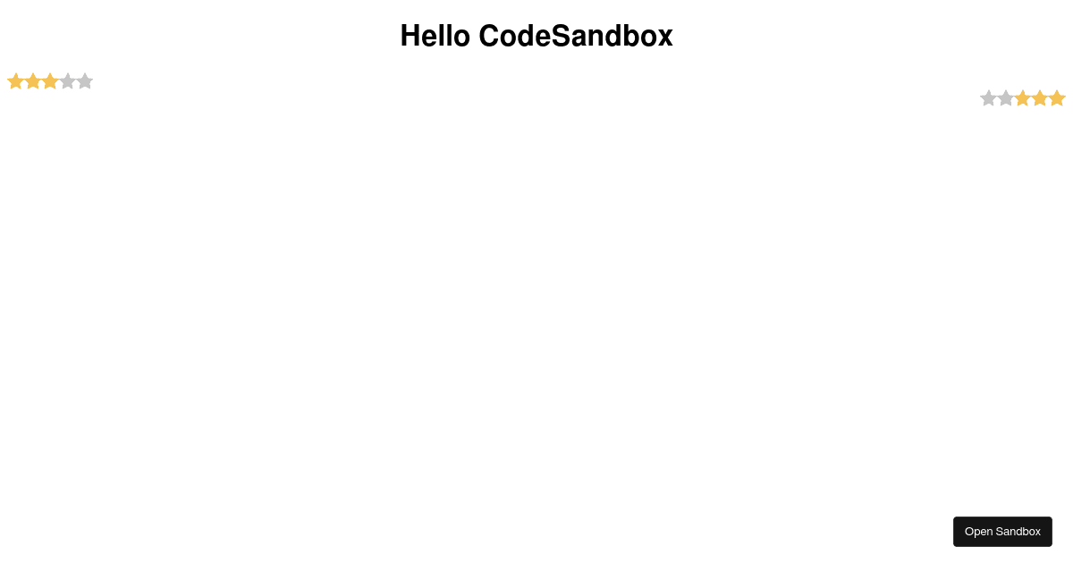 react-stars - Codesandbox