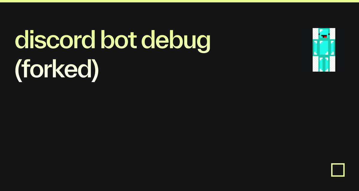 Discord Bot Debug Forked Codesandbox 9604