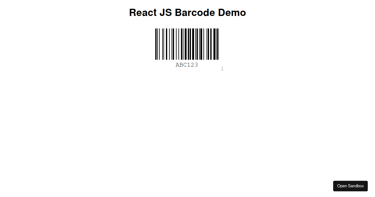 react-jsbarcode (forked) - Codesandbox