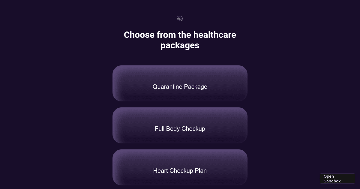 Healthcare Packages (forked) - Codesandbox