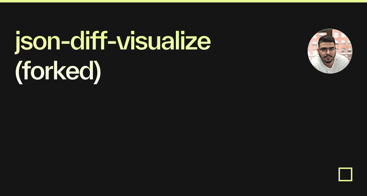 json-diff-visualize (forked) - Codesandbox