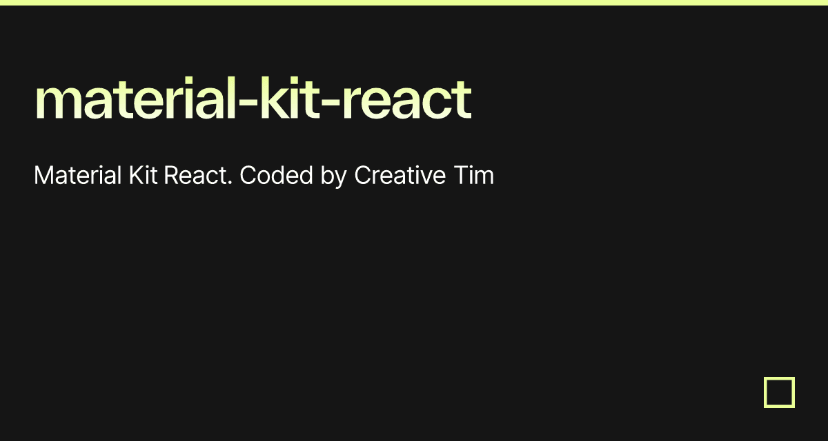 Material Kit React Codesandbox