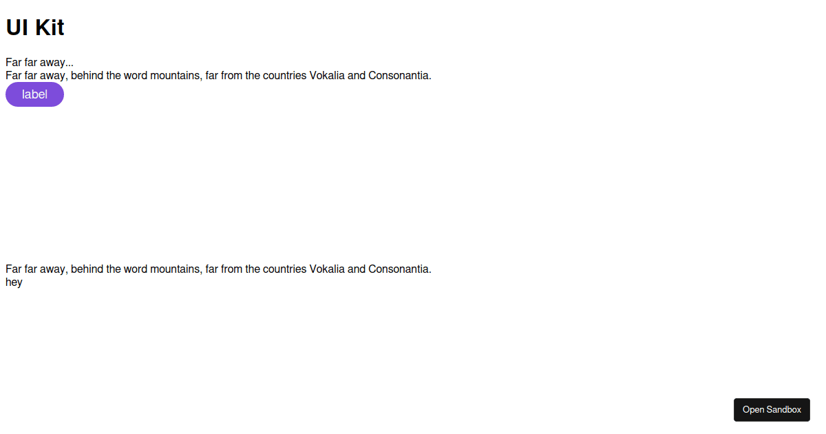 UI kits - Codesandbox