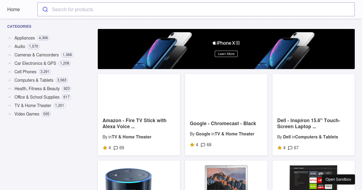 @algolia/autocomplete-example-instantsearch - Codesandbox