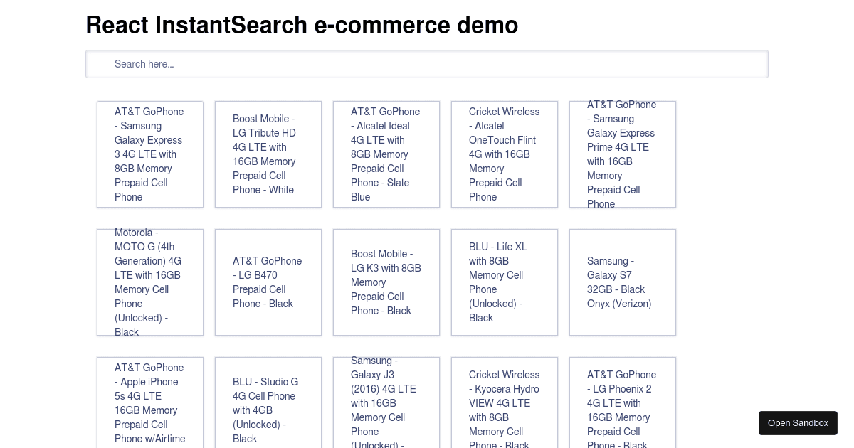 react-algolia-sample - Codesandbox