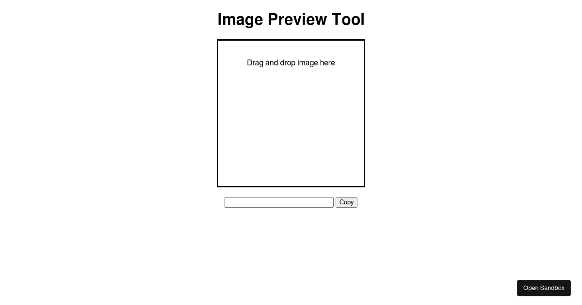 Image Preview Tool Codesandbox