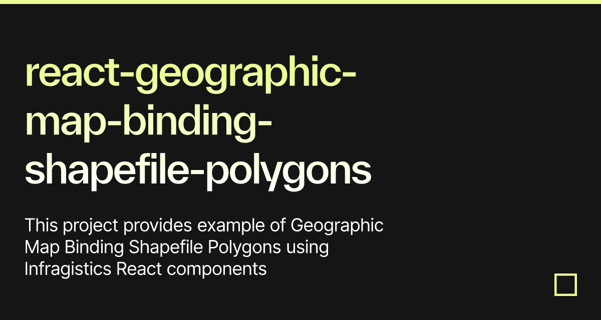React Geographic Map Binding Shapefile Polygons Codesandbox