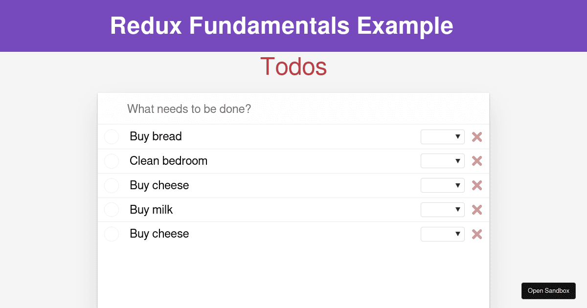 redux-fundamentals-example - Codesandbox