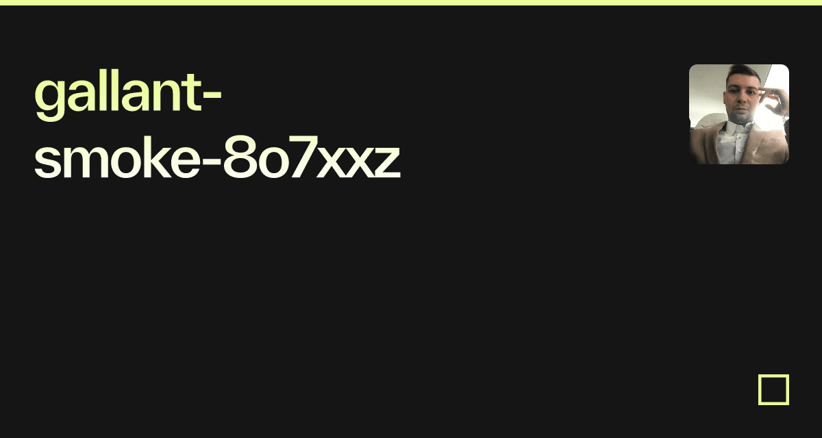 gallant-smoke-8o7xxz - Codesandbox