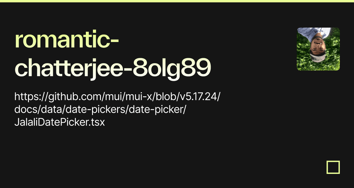romantic-chatterjee-8olg89 - Codesandbox