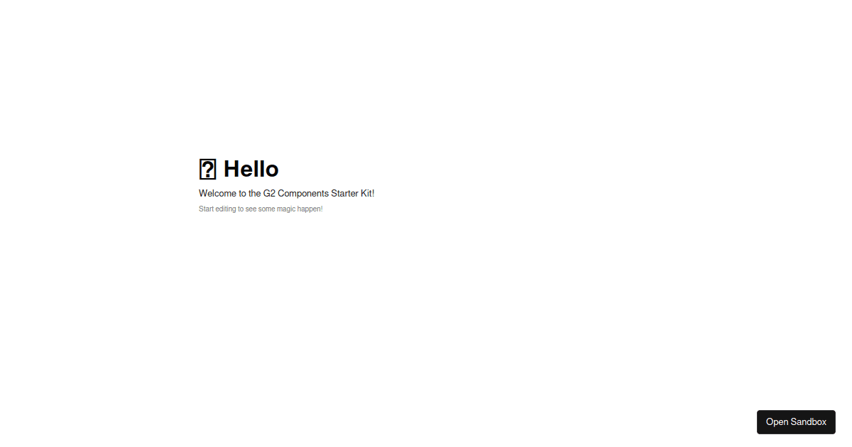 G2 Prototype Sandbox - Codesandbox