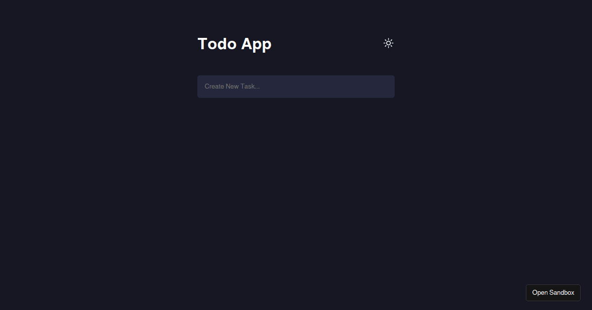 Todo App - Codesandbox