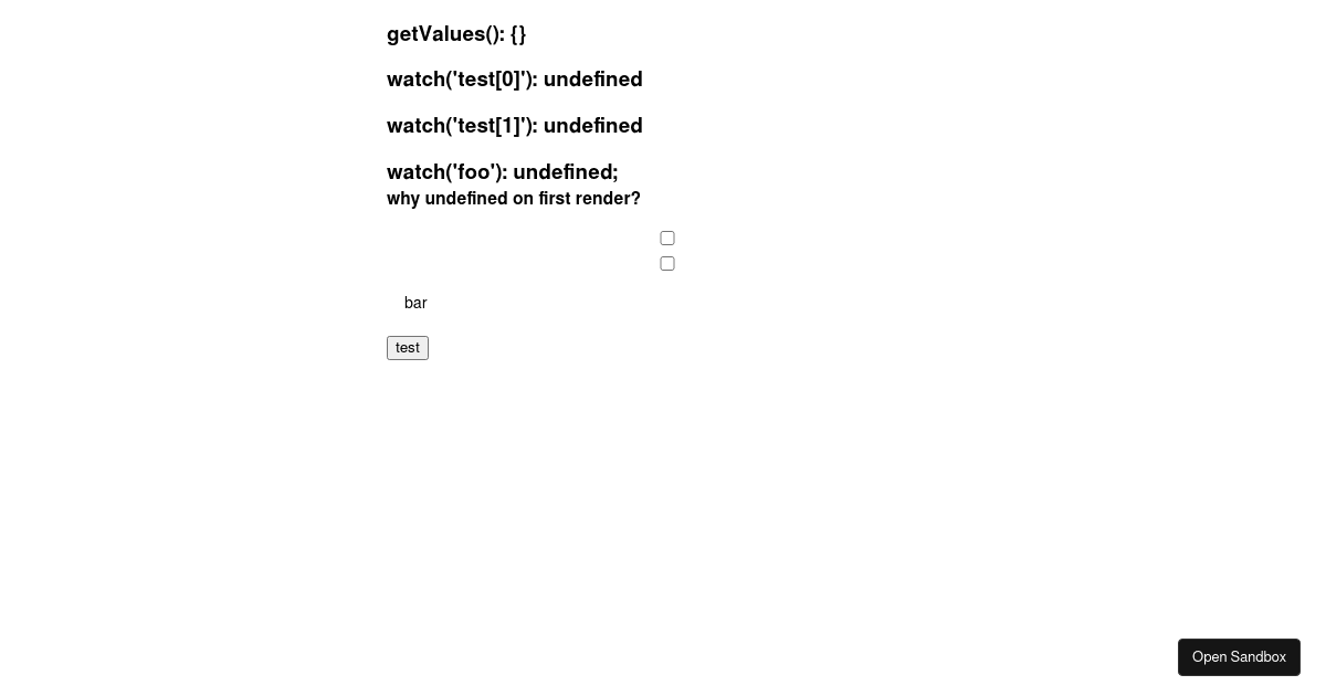 React Hook Form - Basic - Codesandbox