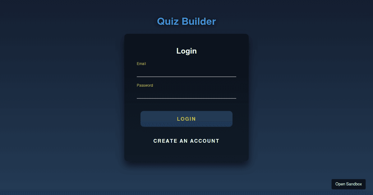 quizbuilder - Codesandbox