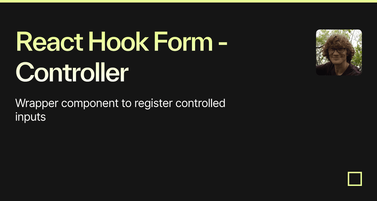 React Hook Form - Controller - Codesandbox