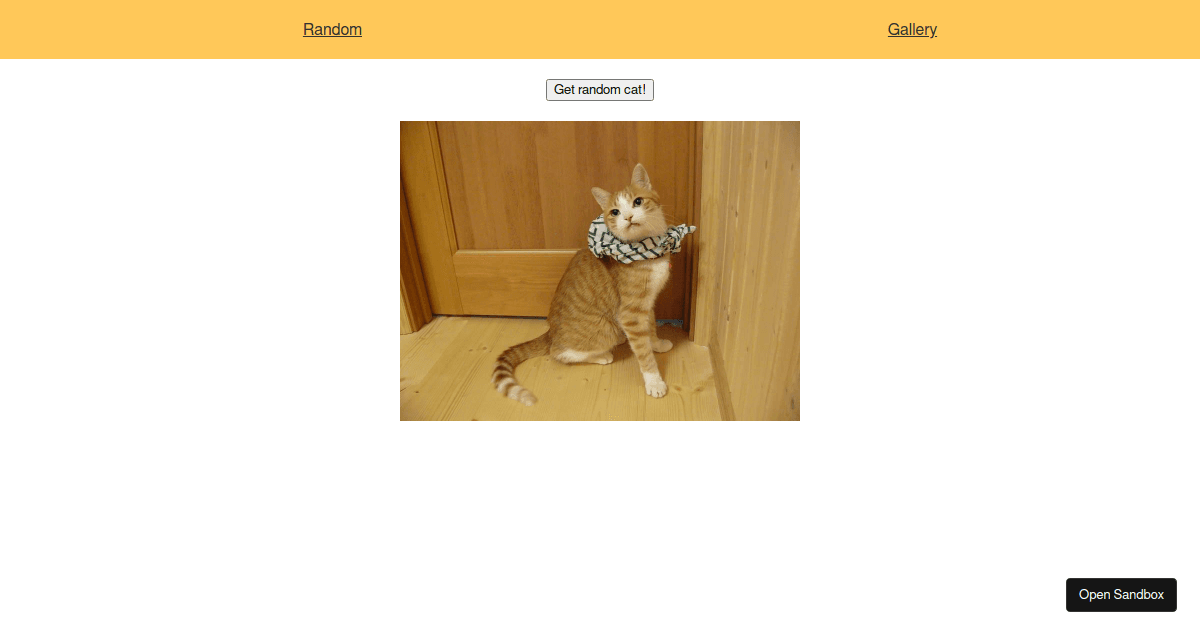 Cat Api Example - Codesandbox