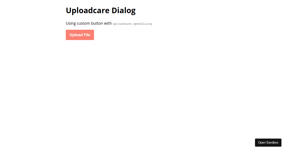 Uploadcare Dialog - Codesandbox