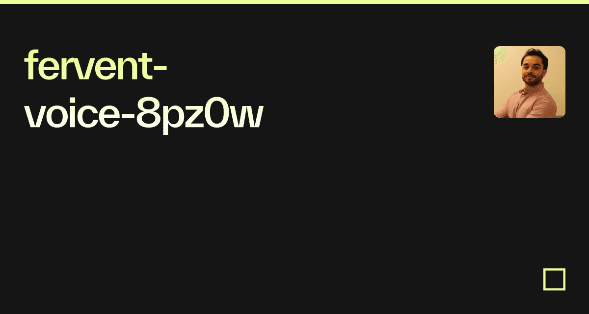 fervent-voice-8pz0w - Codesandbox