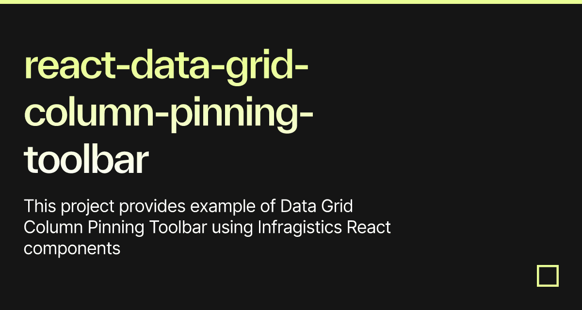 react-data-grid-column-pinning-toolbar - Codesandbox
