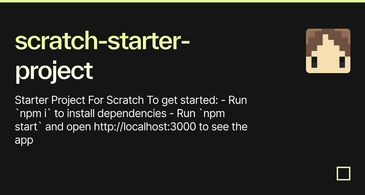 scratch-starter-project - Codesandbox