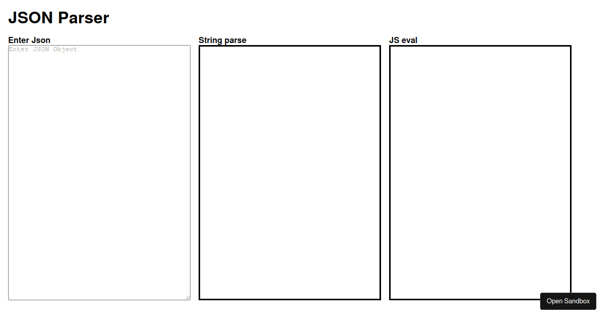 json-parser-parth-patel (forked) - Codesandbox