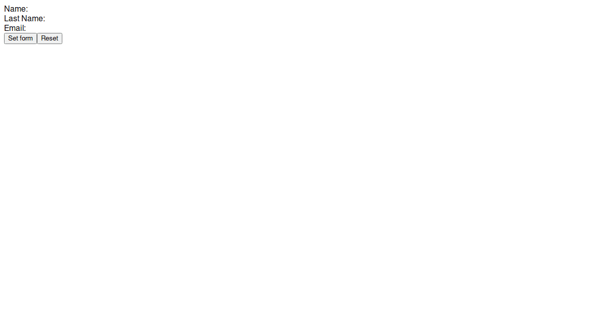 Set & reset reactive object - Codesandbox
