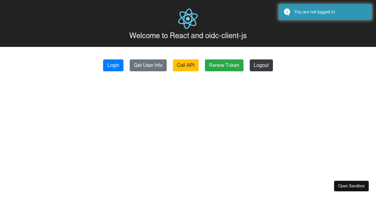 react-oidc-client-js - Codesandbox