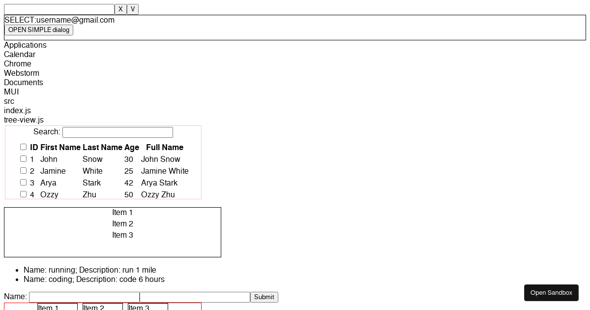 TS shared UI - Codesandbox