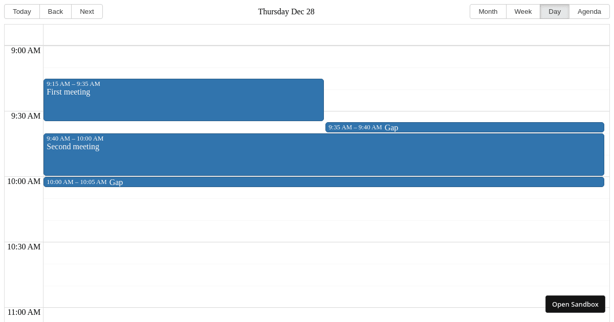 React-Big-Calendar Example (forked) - Codesandbox