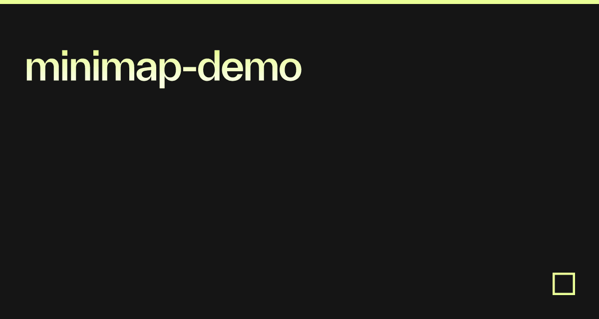 minimap-demo - Codesandbox