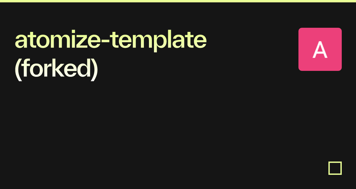 atomize-template (forked) - Codesandbox
