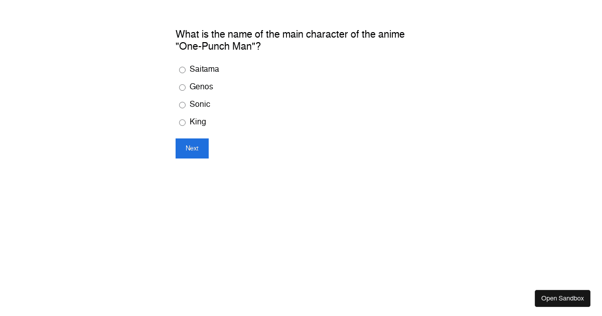 small-quiz-app - Codesandbox