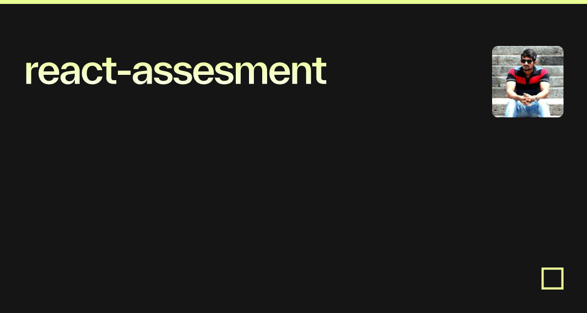 react-assesment - Codesandbox
