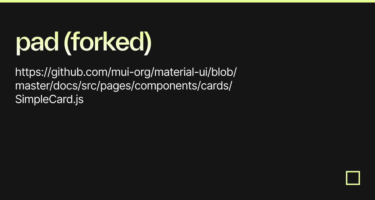 pad (forked) - Codesandbox