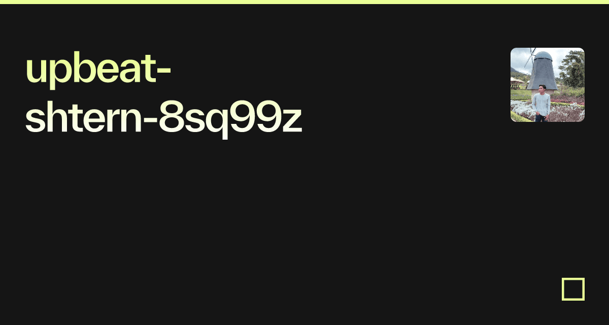 upbeat-shtern-8sq99z - Codesandbox