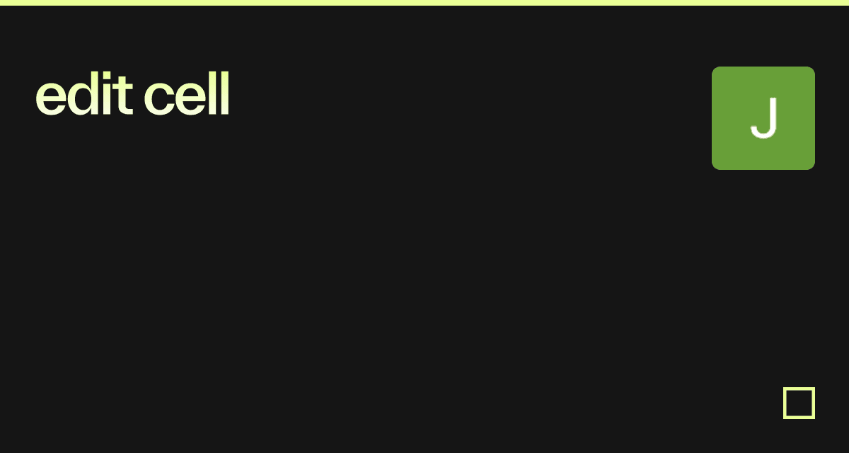 edit cell - Codesandbox