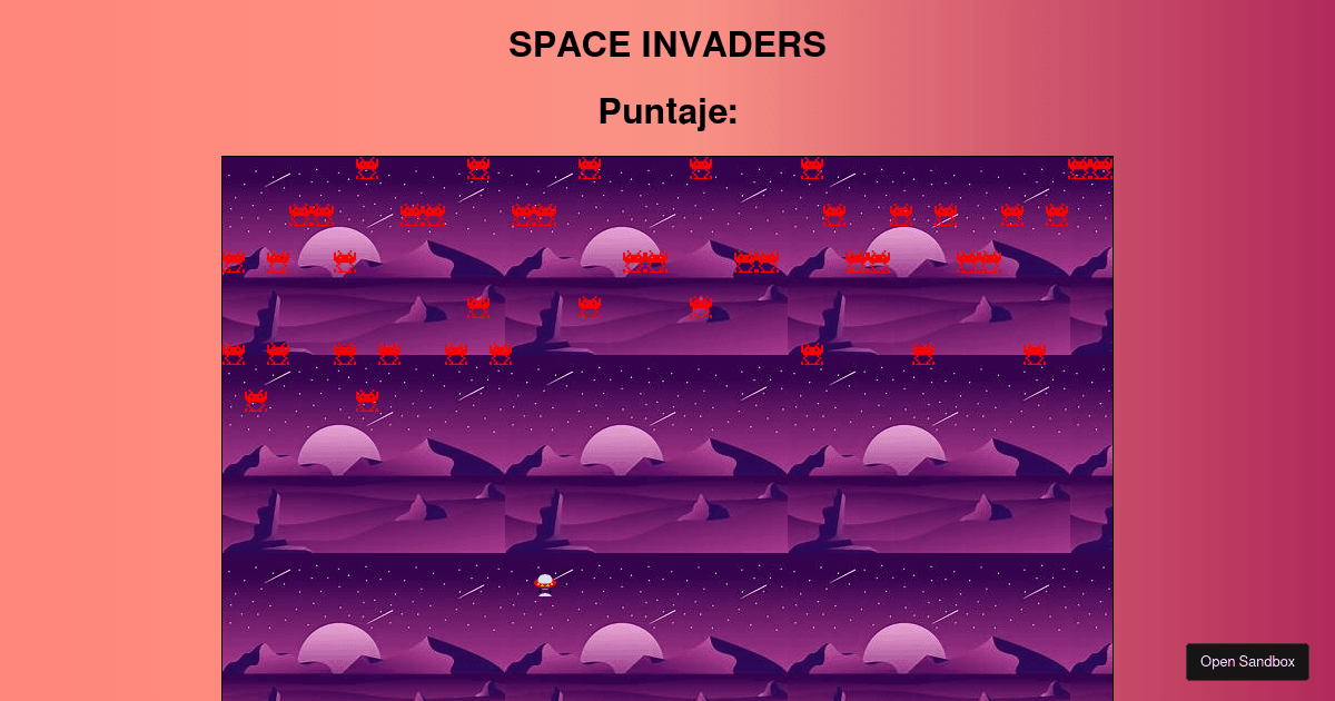 Space invaders - Codesandbox