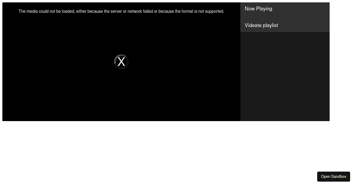 playlist (forked) - Codesandbox