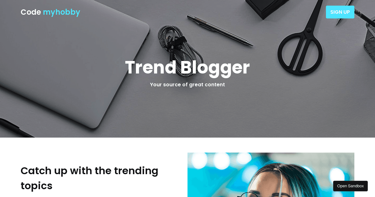 codemyhobby100/Blog-Tutorial - Codesandbox