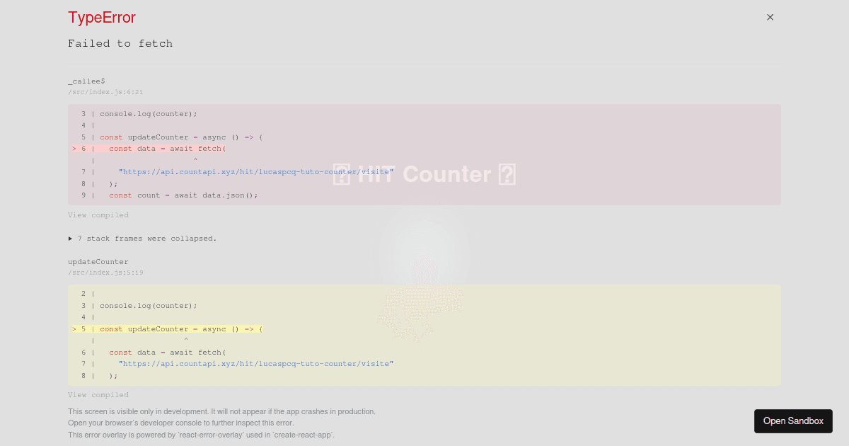 Hit Counter ( Antho Welc ) - Codesandbox