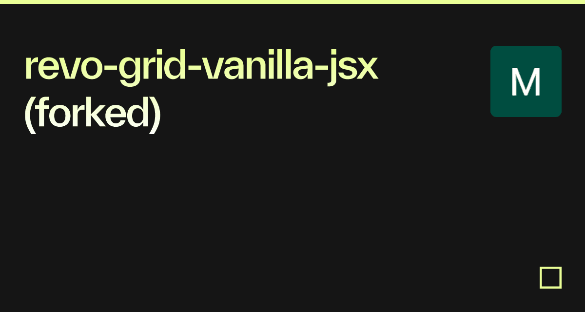 revo-grid-vanilla-jsx (forked) - Codesandbox