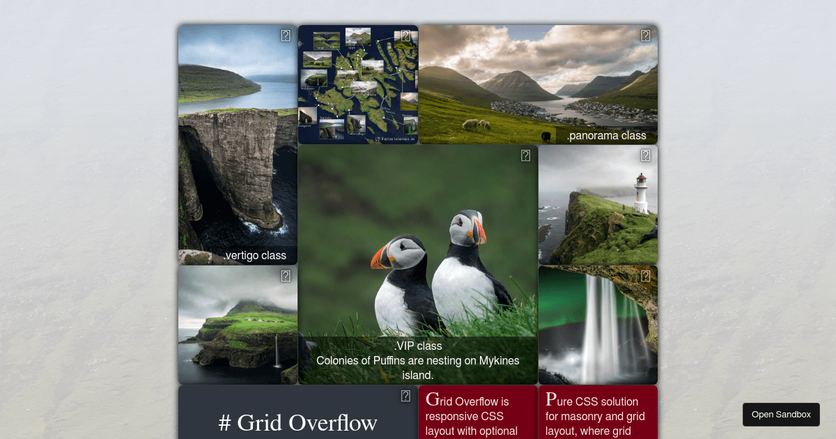 gallery thumbnails in css grid layout + full screen lightbox - Codesandbox