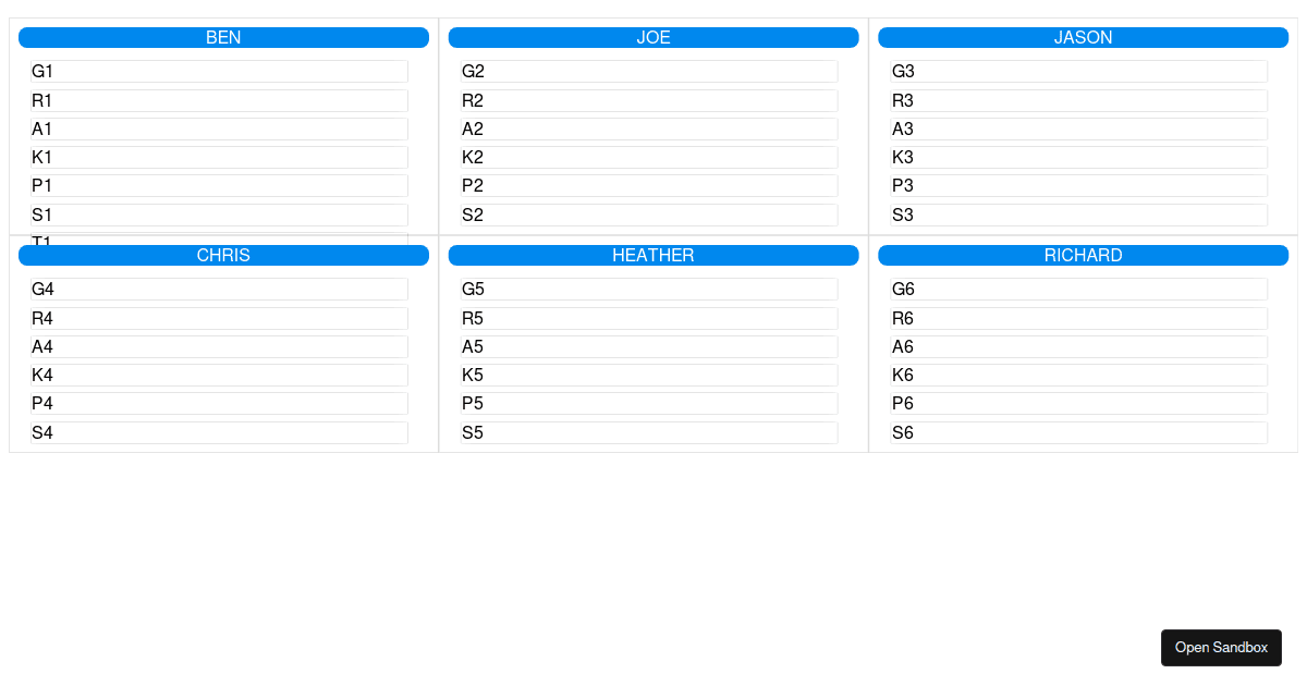 react-grid-dnd example (forked) - Codesandbox react-grid-dnd example (forked) - Codesandbox